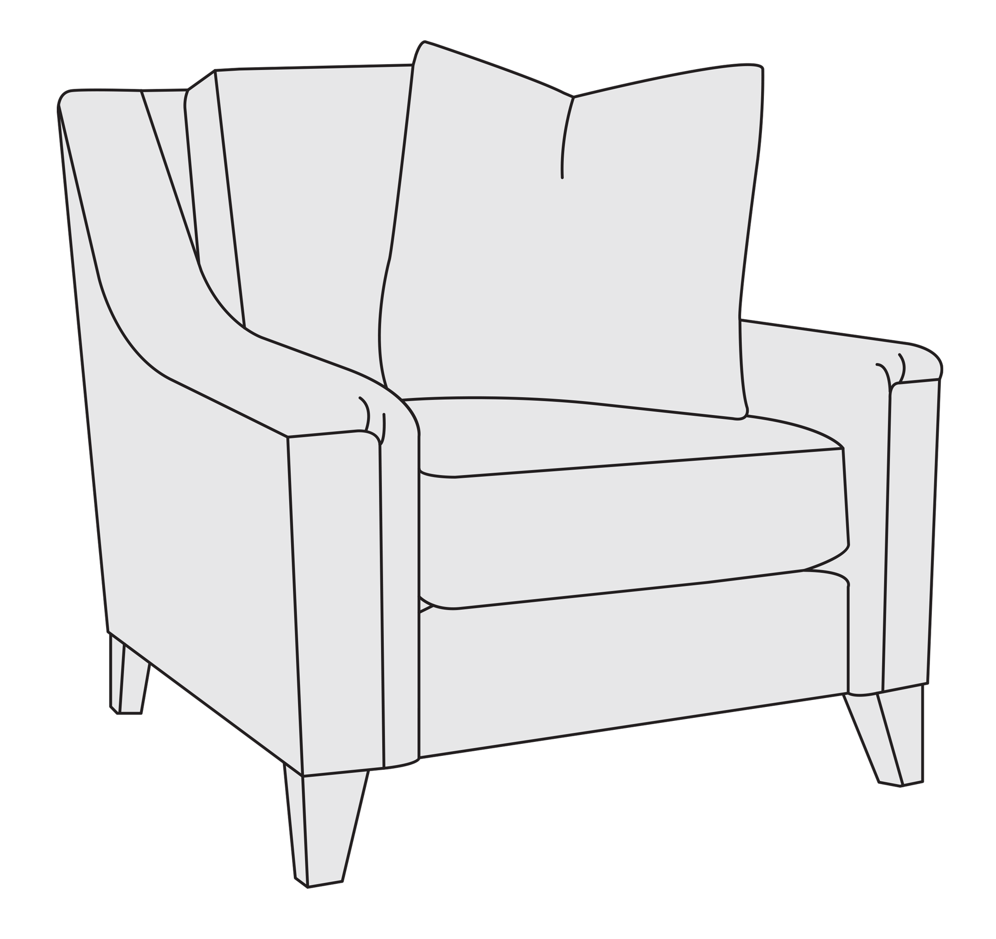 PRYTANIA SIDE CHAIR CRYPTON FABRIC – Fine Art Qatar