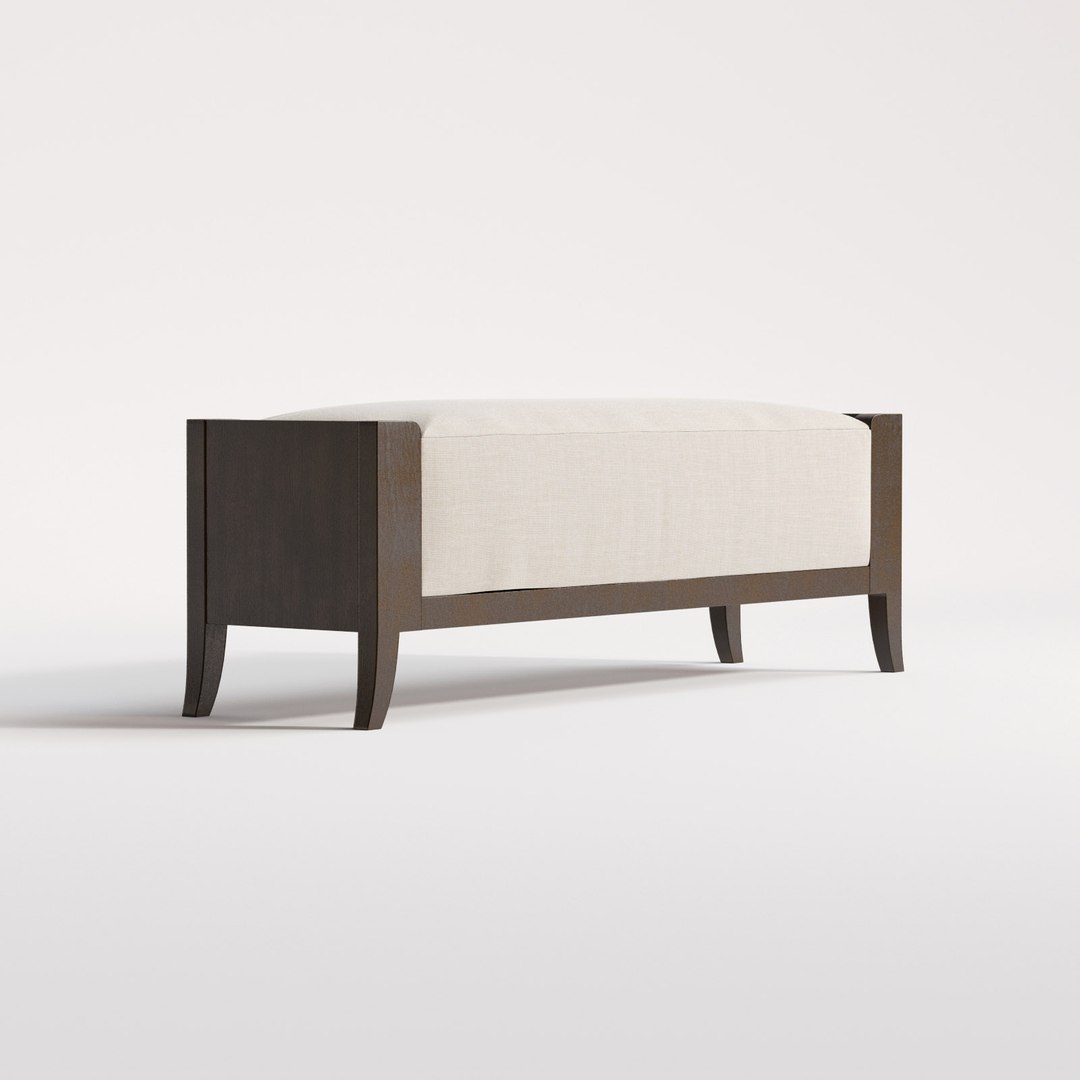 Haven Bench with Wood Frame and Upholstered Seat - Fine Art Qatar