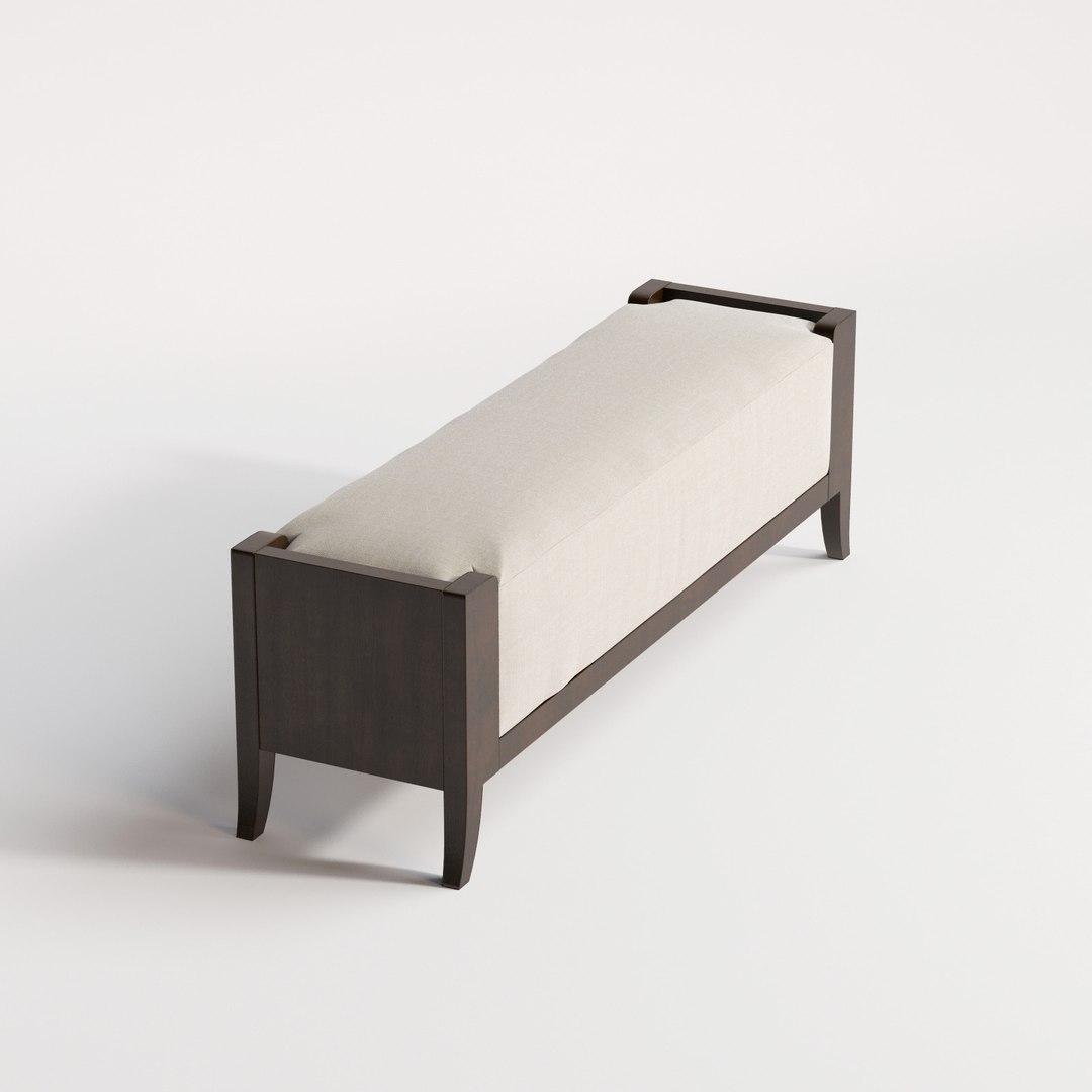 Haven Bench with Wood Frame and Upholstered Seat - Fine Art Qatar