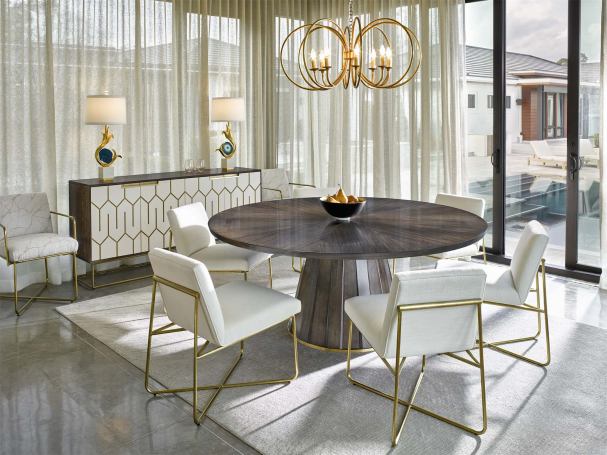 Allure Arm Chair in Brass Design Runway - Fine Furniture - Fine Art Qatar